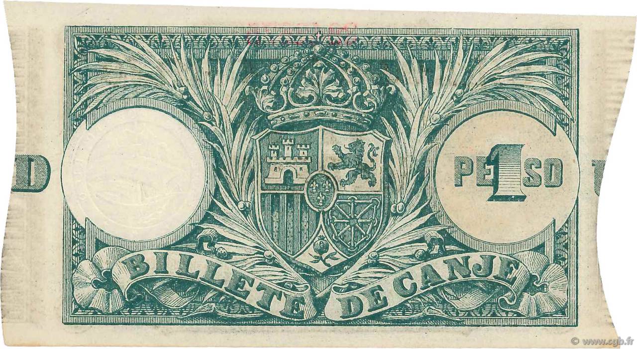 1 Peso PUERTO RICO 1895 P.07b b97_5839 Banknotes