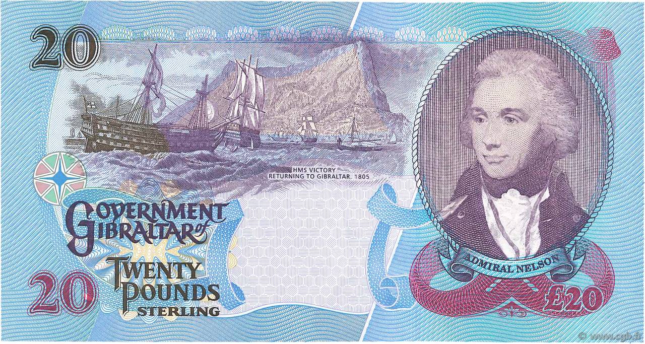 20 Pounds Sterling GIBRALTAR 2006 P.33a b97_6051 Banknoten