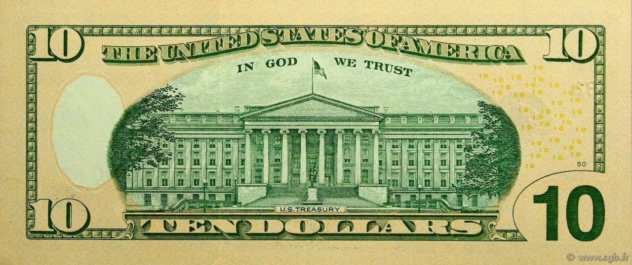 10 Dollars UNITED STATES OF AMERICA New York 2013 P.540 b97_6055 Banknotes