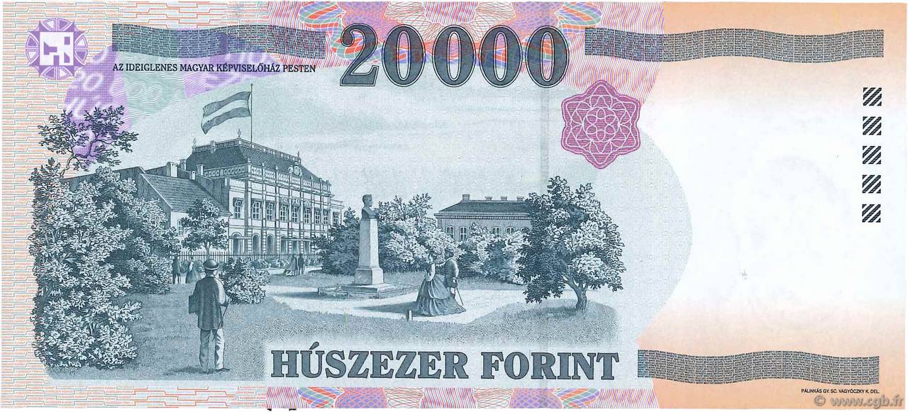 20000 Forint HUNGARY 2004 P.193a b97_6296 Banknotes