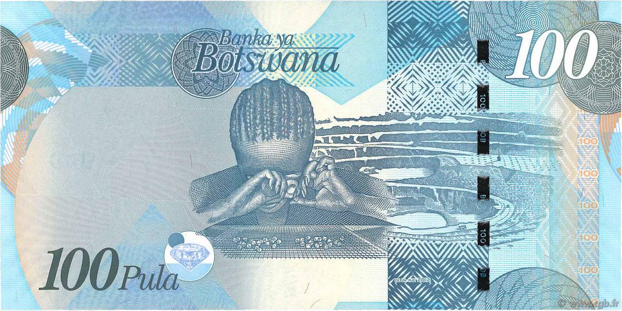 100 Pula BOTSWANA 2012 P.33c b97_6356 Billets
