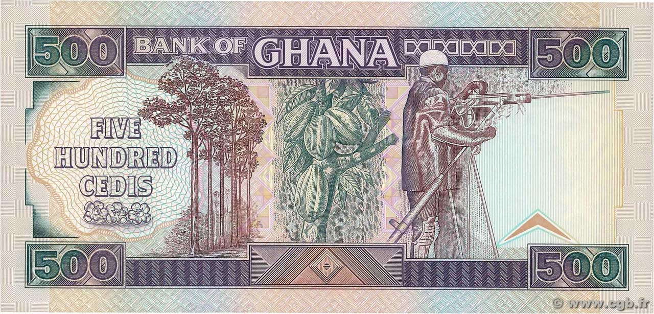 500 Cedis GHANA 1990 P.28b b97_8523 Billets