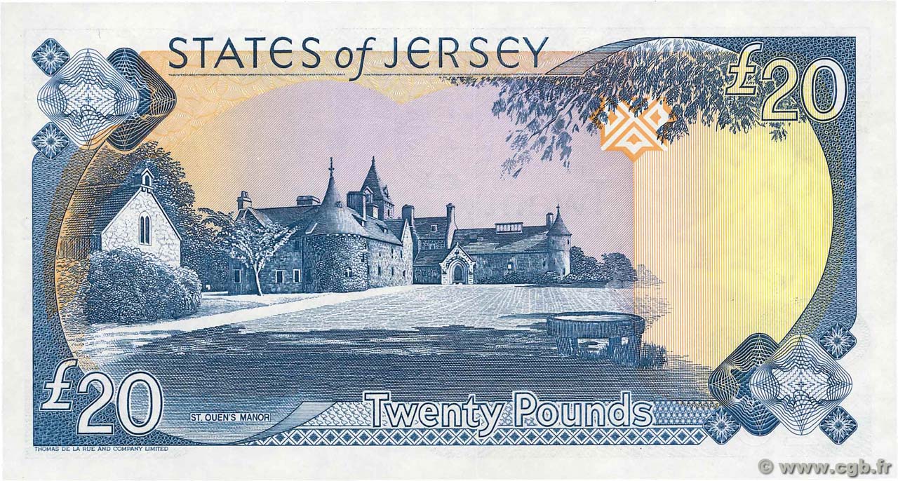 20 Pounds Petit numéro JERSEY 1993 P.23a 4170285 Billets