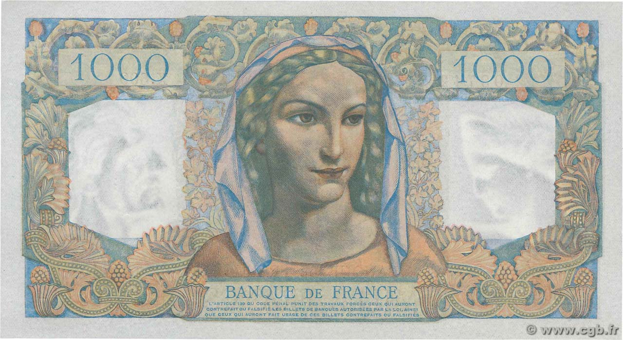 1000 Francs MINERVE ET HERCULE FRANCE 1949 F.41.29 4210170 Billets