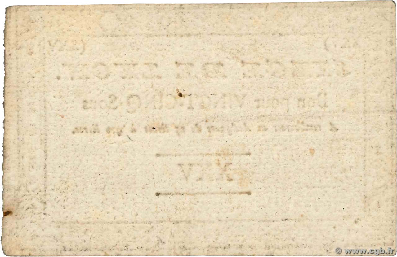 25 Sous FRANCE régionalisme et divers Lyon 1793 Kol.136 4240010 Billets