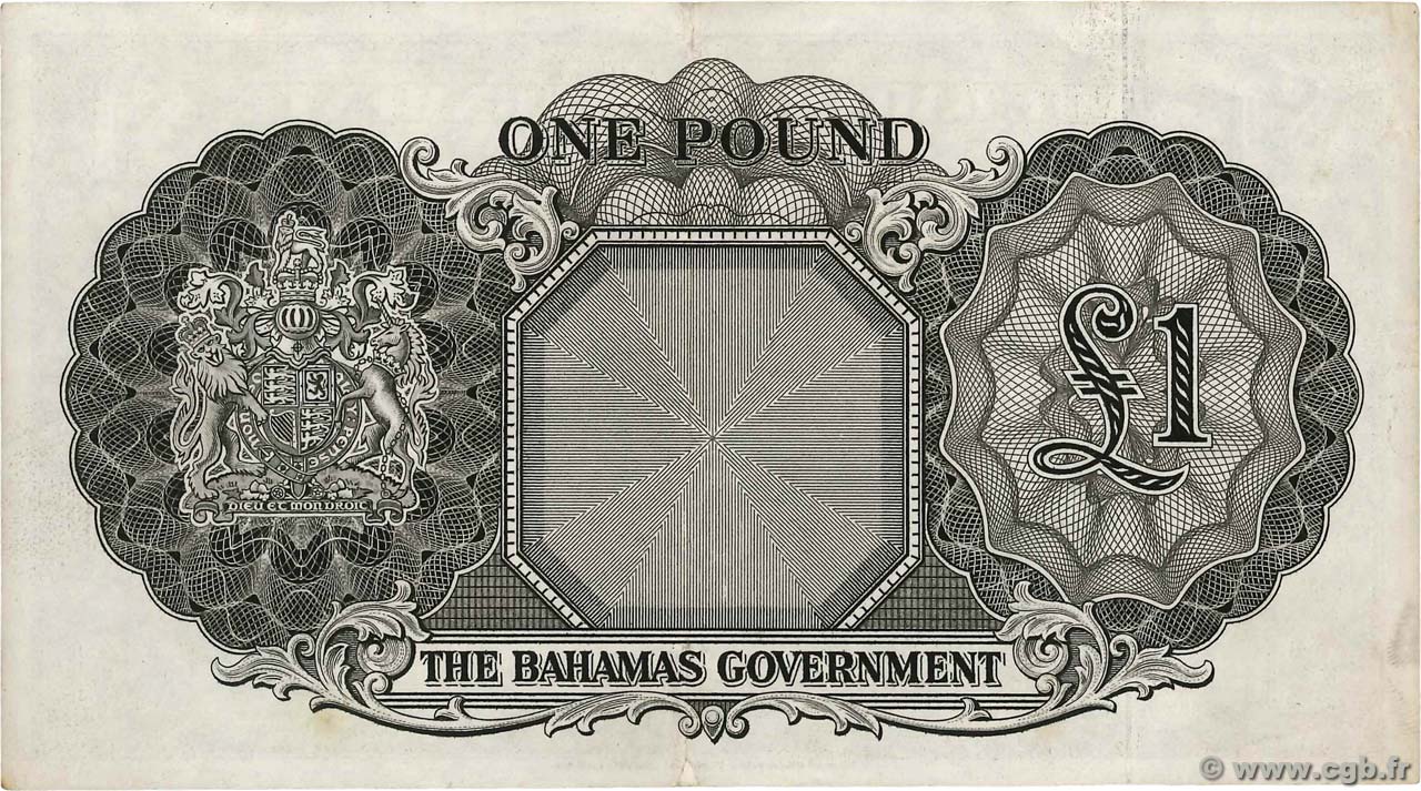 1 Pound BAHAMAS 1953 P.15d 4260187 Billets
