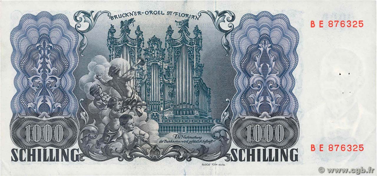 1000 Schilling AUSTRIA 1954 P.135a 4270221 Banknotes