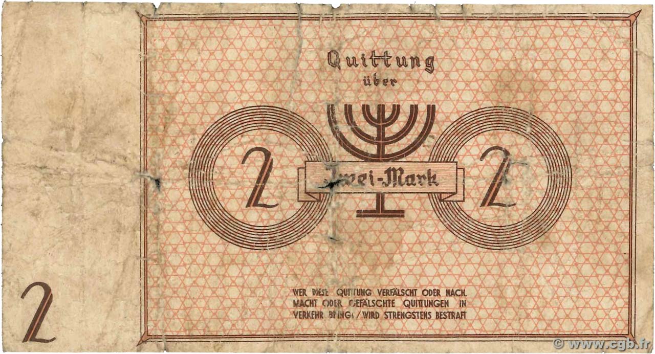 2 Mark POLONIA Litzmannstadt - Lodz 1940 WWII.1002 4290393 Billetes