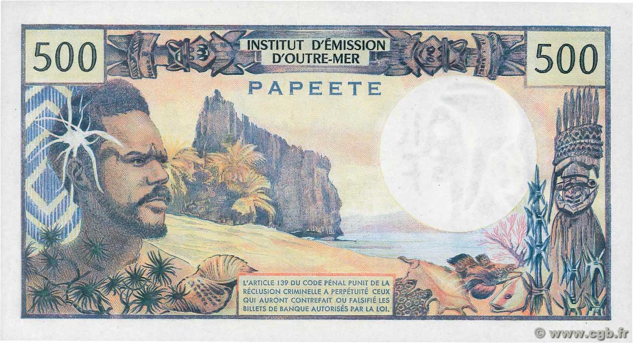 500 Francs TAHITI 1985 P.25d 4420606 Banknotes