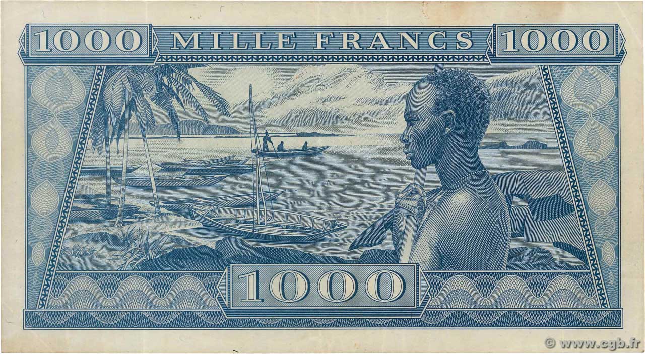 1000 Francs GUINEA 1958 P.09 4460470 Banknotes