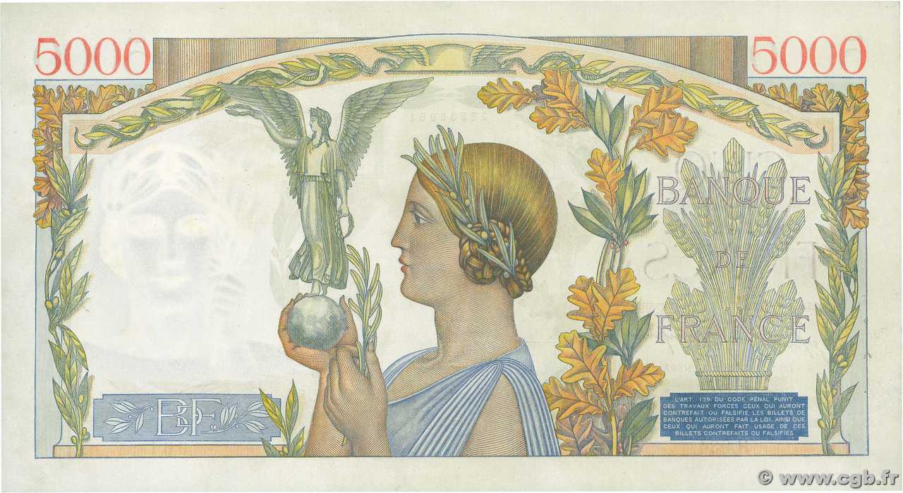 5000 Francs VICTOIRE Impression à plat FRANCE 1942 F.46.37 4540312 ...