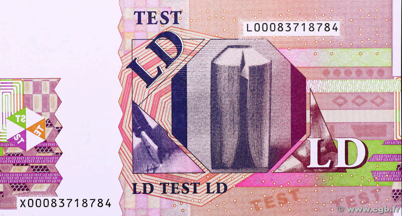 Format 20 Euros Test Note EUROPE 2003 P.- 4560177 Billets