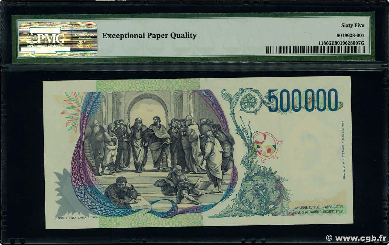 500000 Lire ITALY 1997 P.118 4590615 Banknotes