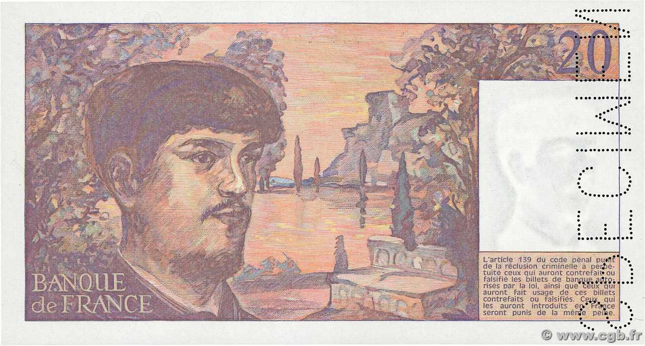 20 Francs DEBUSSY Spécimen FRANCE 1980 F.66.01Spn2 4610426 Billets