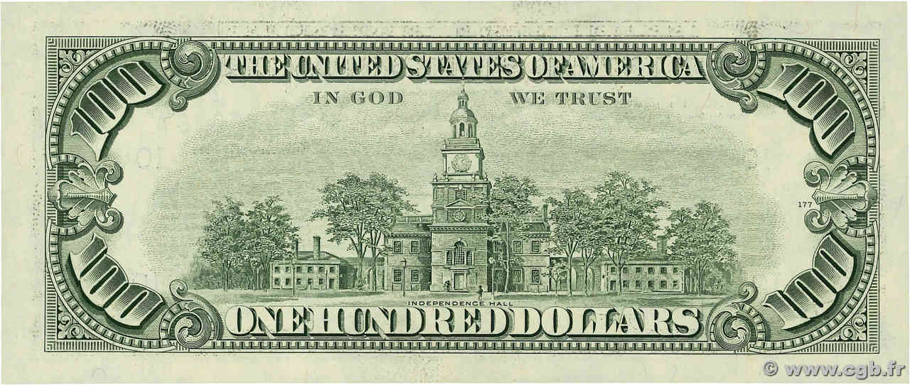 100 Dollars ÉTATS-UNIS D'AMÉRIQUE Kansas City 1990 P.489 4660197 Billets