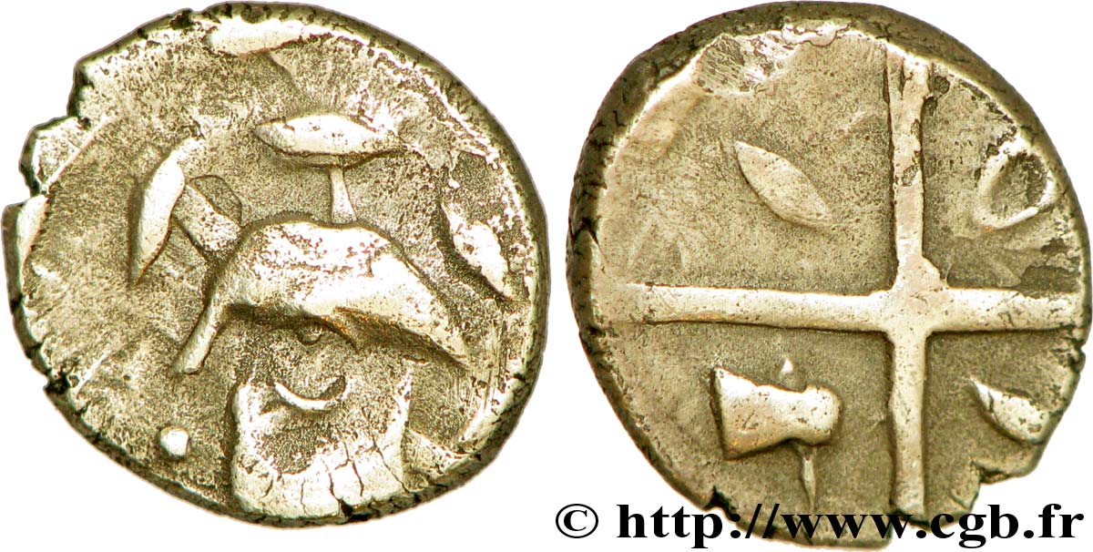 VOLQUES TECTOSAGES (région de Toulouse) Drachme “à la tête cubiste”, S ...