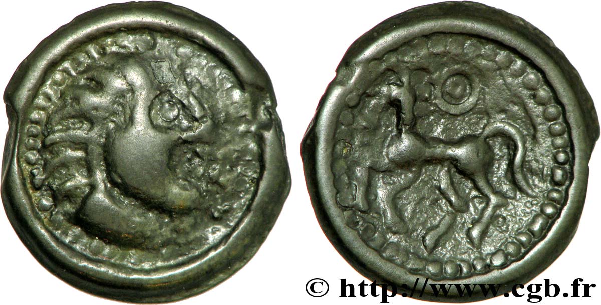 SUESSIONS (région de Soissons) Potin au cheval, classe III bga_204696 ...