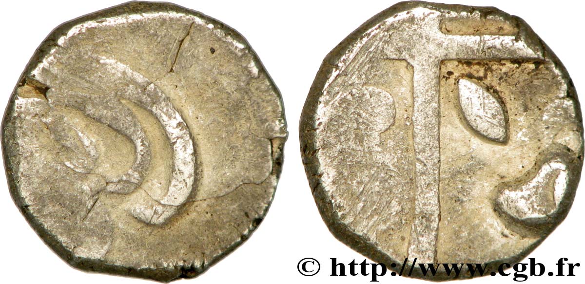VOLQUES TECTOSAGES (région de Toulouse) Drachme “à la tête cubiste ...