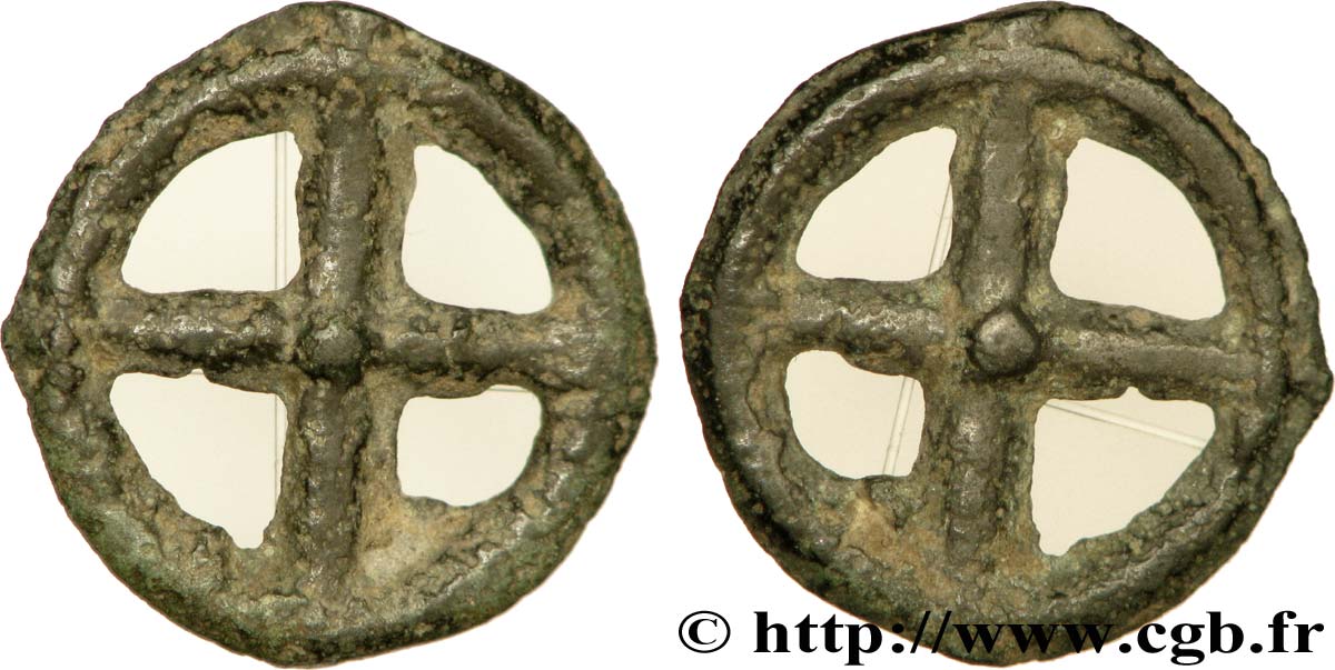 "ROUELLES" Rouelle en potin à 4 rayons bga_277580 Celtic coins