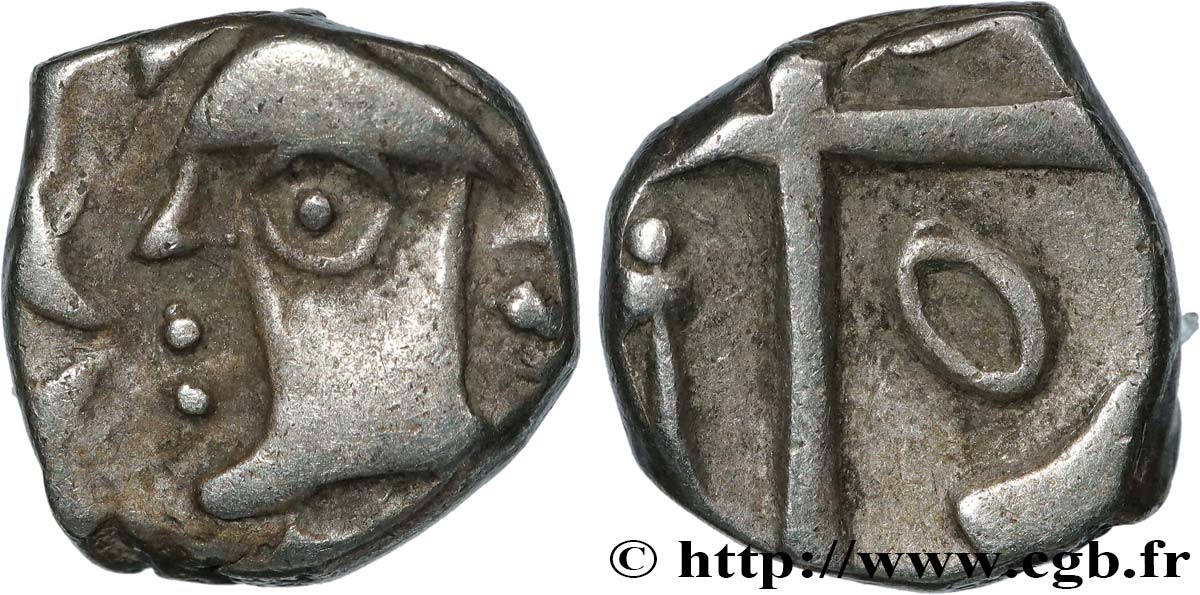 VOLQUES TECTOSAGES (région de Toulouse) Drachme “à la tête cubiste”, S ...
