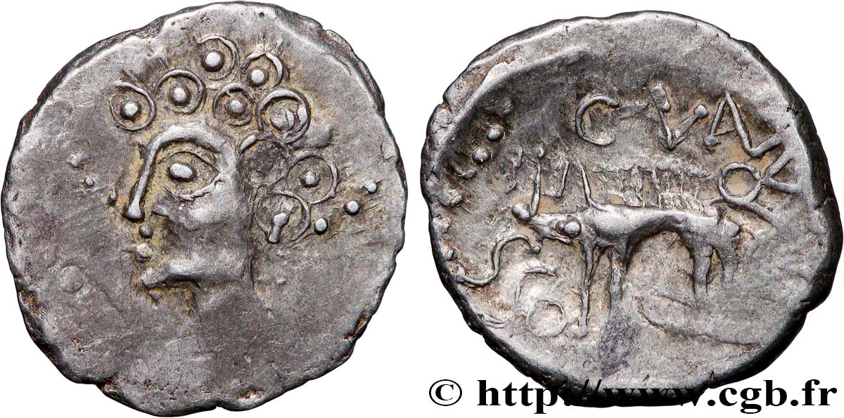 GALLIA BELGICA - SEQUANI (Area of Besançon) Denier SEQVANOIOTVOS bga ...
