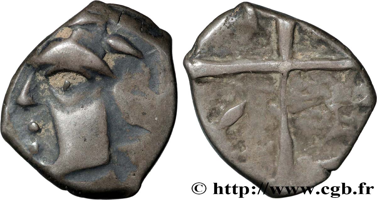 VOLQUES TECTOSAGES (région de Toulouse) Drachme “à la tête cubiste”, S ...
