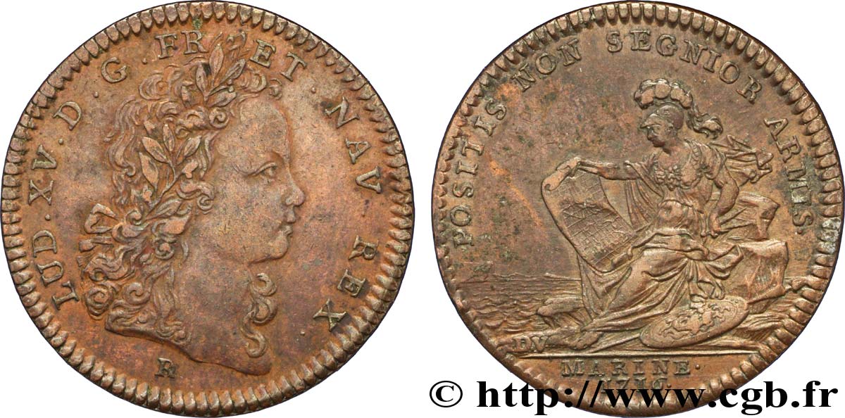 NAVY - ROYAL GALLEYS Louis XV, émission de 1716 1716 fjt_232249 Jetons