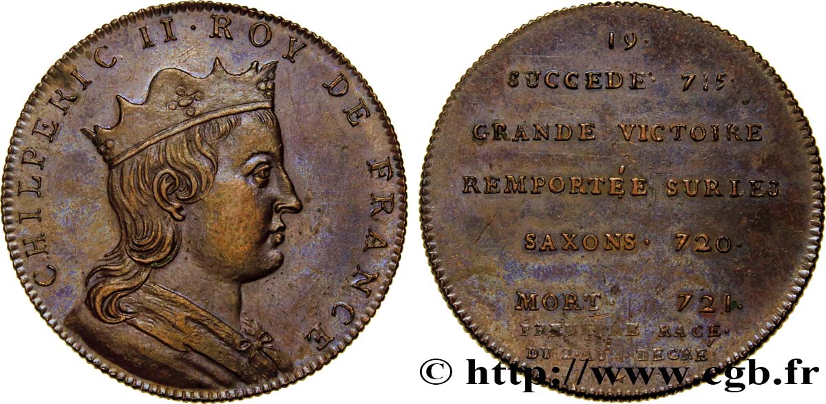 METALLIC SERIES OF THE KINGS OF FRANCE Règne de CHILPERIC II - 19 ...