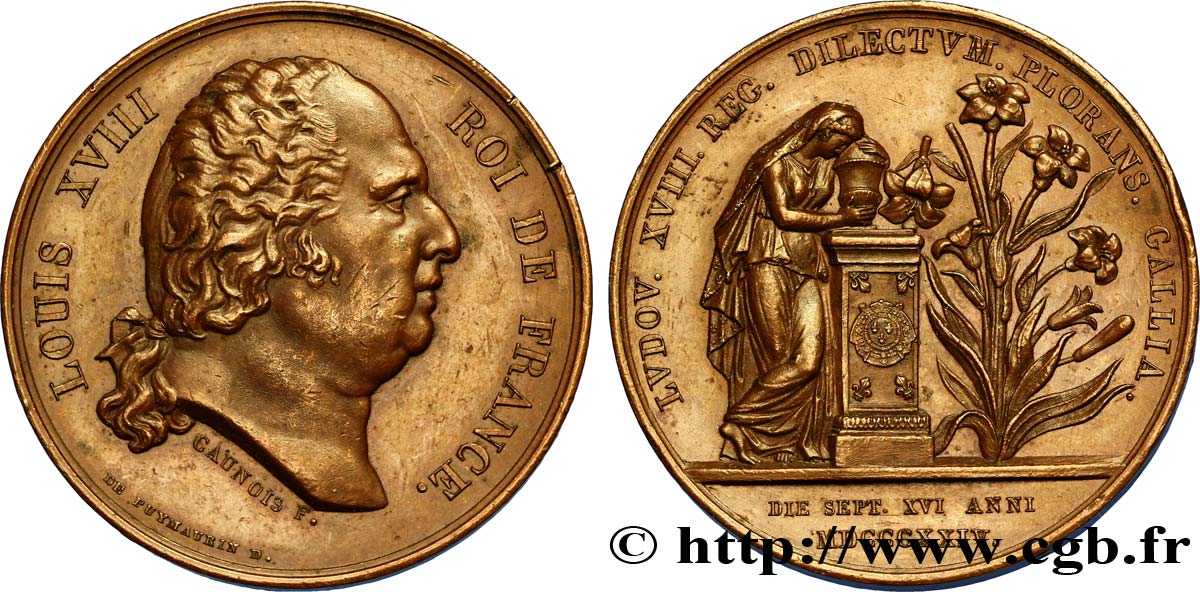 LOUIS XVIII La mort de Louis XVIII 1824 fjt_281350 Jetons
