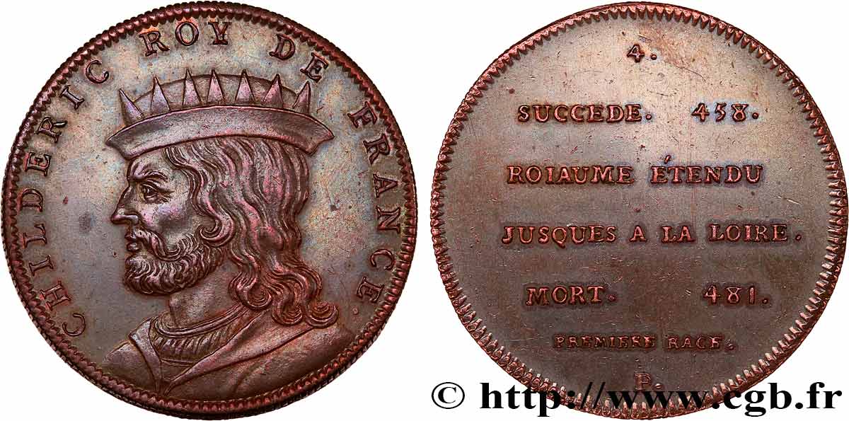SÉRIE MÉTALLIQUE DES ROIS DE FRANCE Règne de CHILDERIC Ier - 4 ...