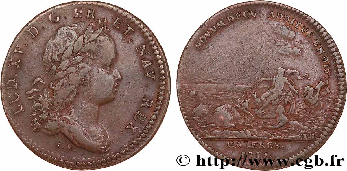 MARINE - GALERES ROYALES Jeton Br 29, galères 1717 fjt_769095 Jetons