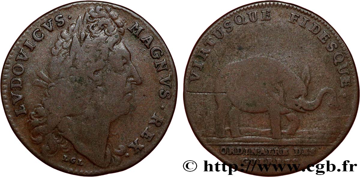 ORDINAIRE DES GUERRES Louis XIV 1702 fjt_807779 Jetons