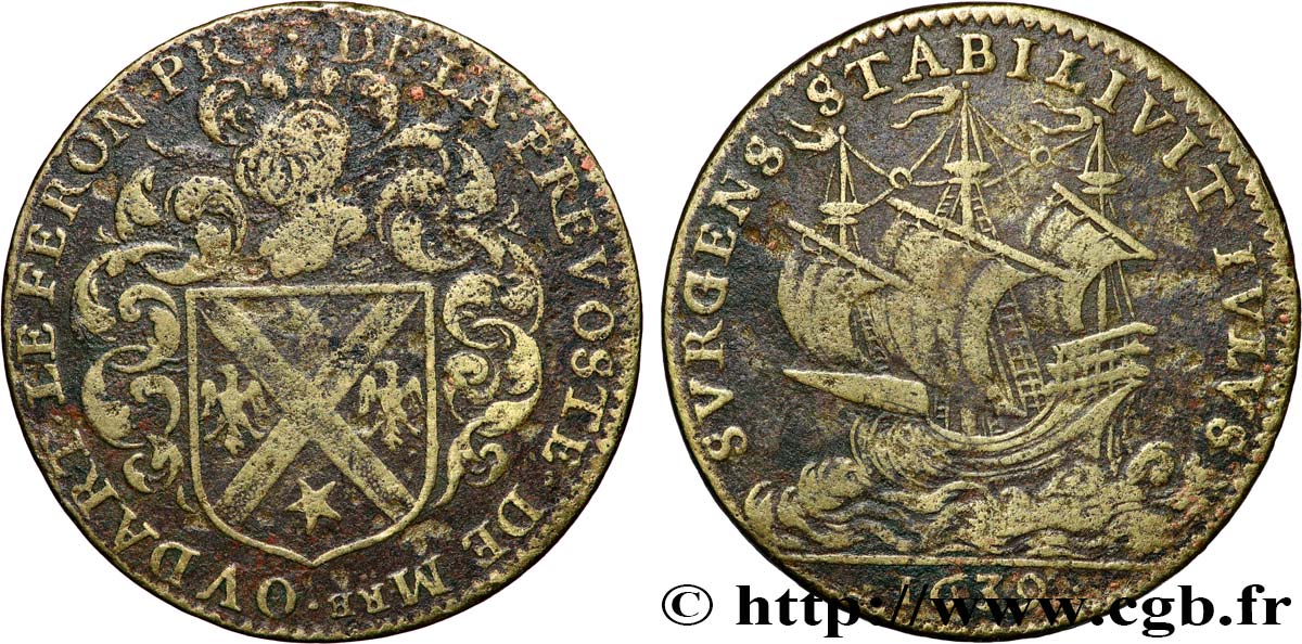 ILE DE FRANCE - VILLES et NOBLESSE OUDART LE FERON 1639 fjt_856025 Jetons