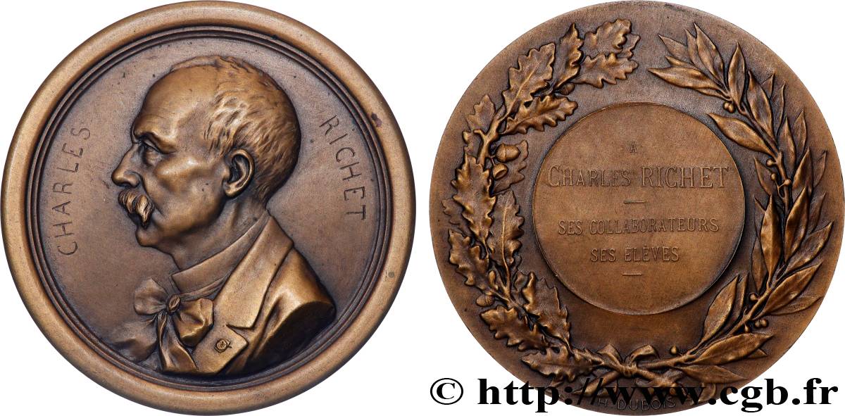 TROISIÈME RÉPUBLIQUE Médaille, Charles Richet fme_1030721 Médailles