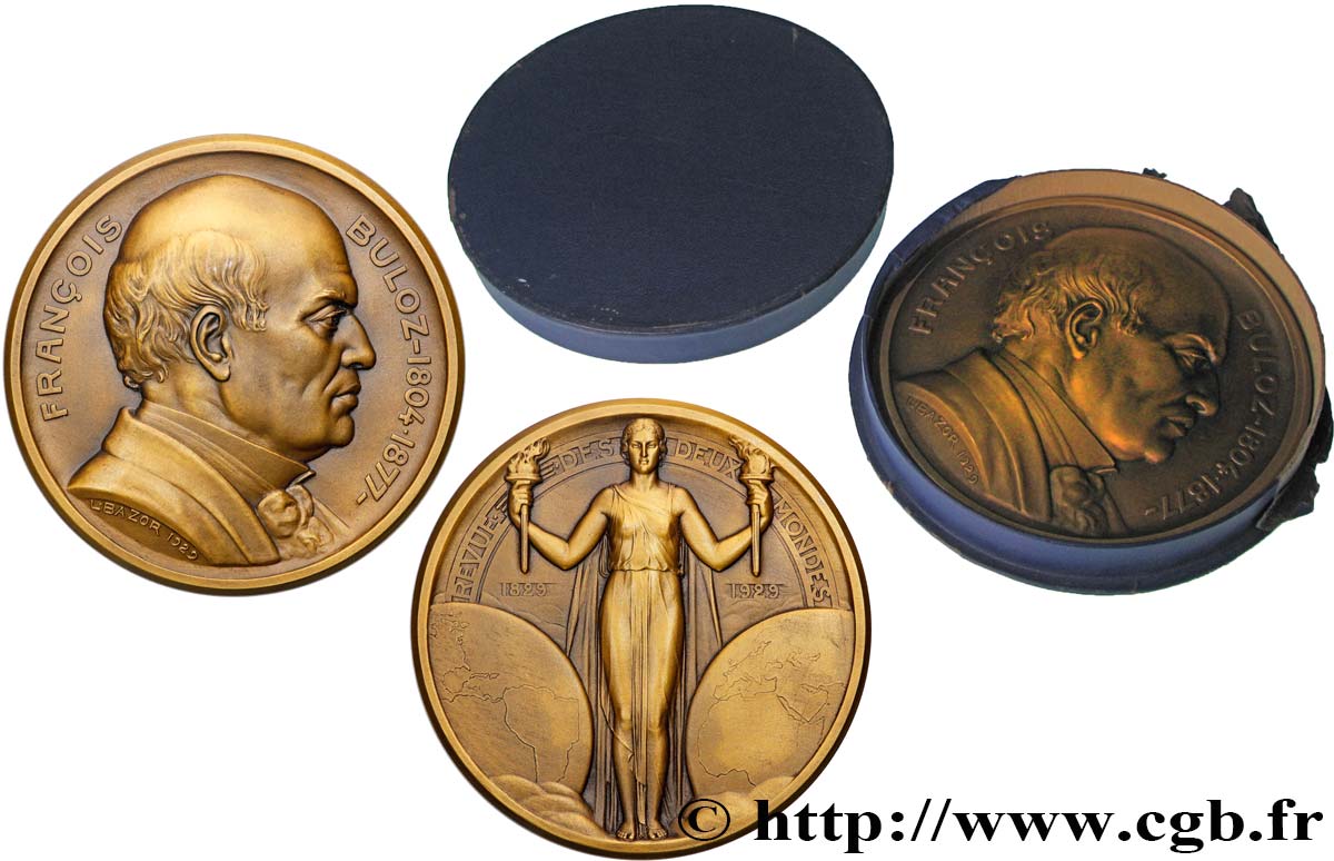 TROISIÈME RÉPUBLIQUE Médaille, François Buloz, la revue des deux mondes ...