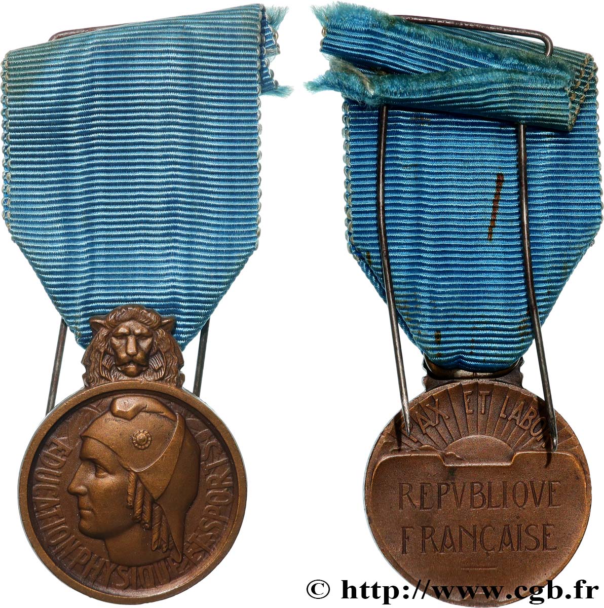 CINQUIÈME RÉPUBLIQUE Médaille, Éducation physique et Sports fme_1052439 ...
