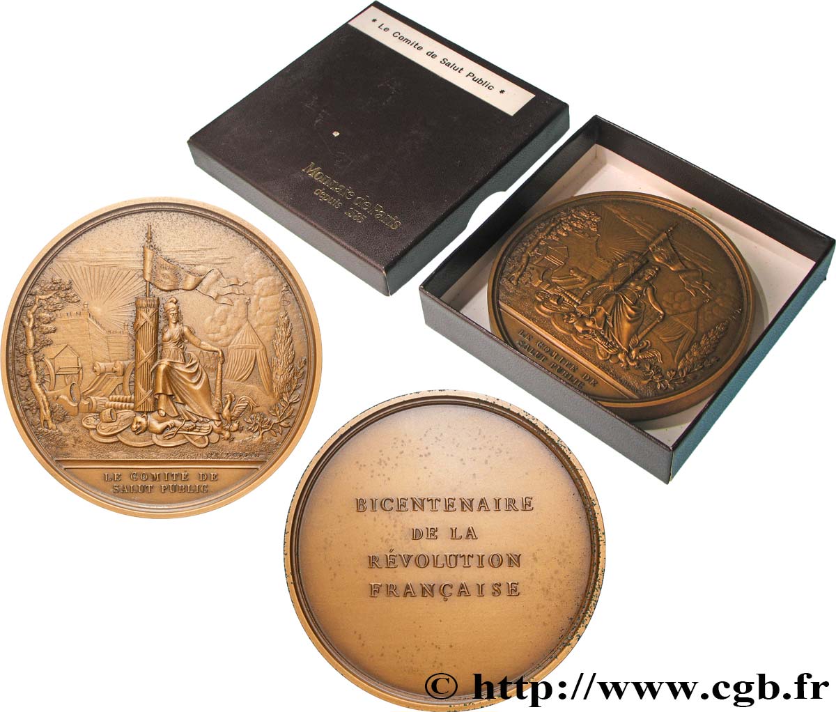 V REPUBLIC Médaille, Bicentenaire de la Révolution, Comité de salut ...