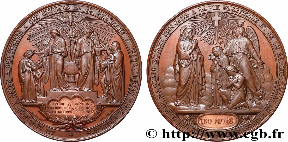 RELIGIOUS MEDALS Médaille de baptême, communion et confirmation fme ...