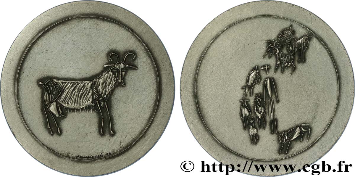 ANIMAUX Médaille animalière - Chèvre fme_460854 Médailles