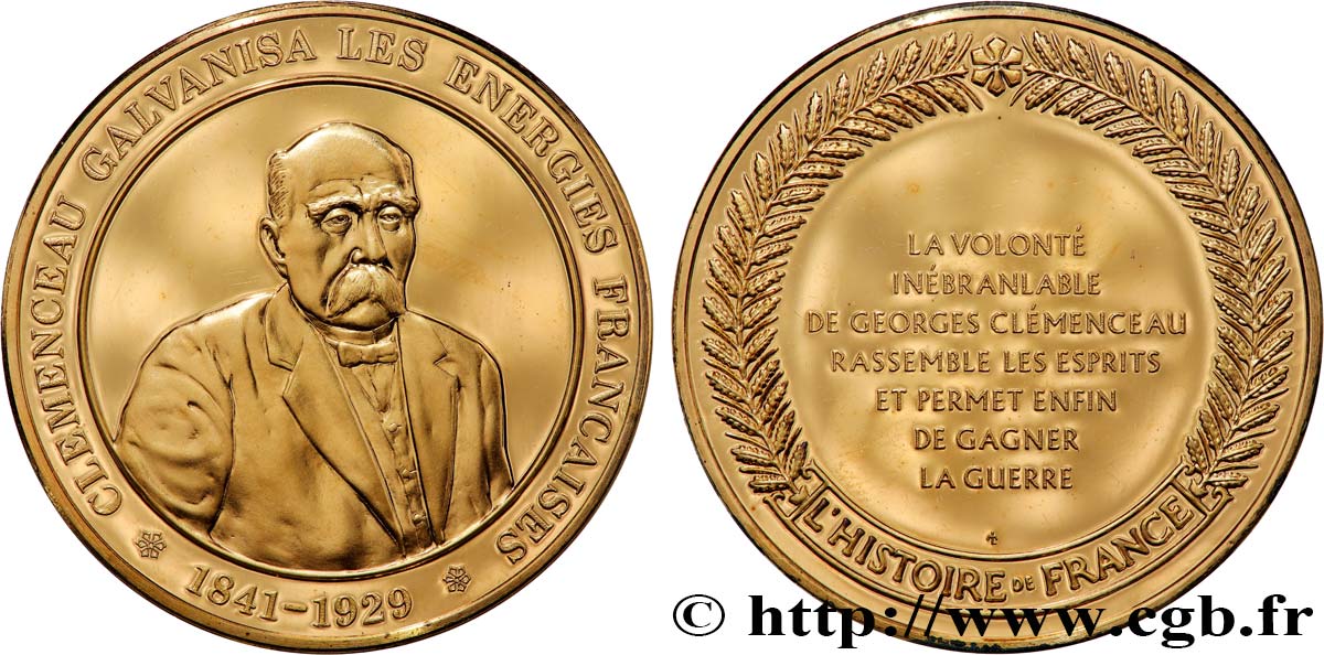 HISTOIRE DE FRANCE Médaille, Georges Clemenceau fme_738096 Médailles
