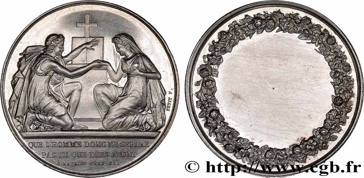 AMOUR ET MARIAGE Médaille de mariage, Evangile de St Mathieu fme_763881 ...