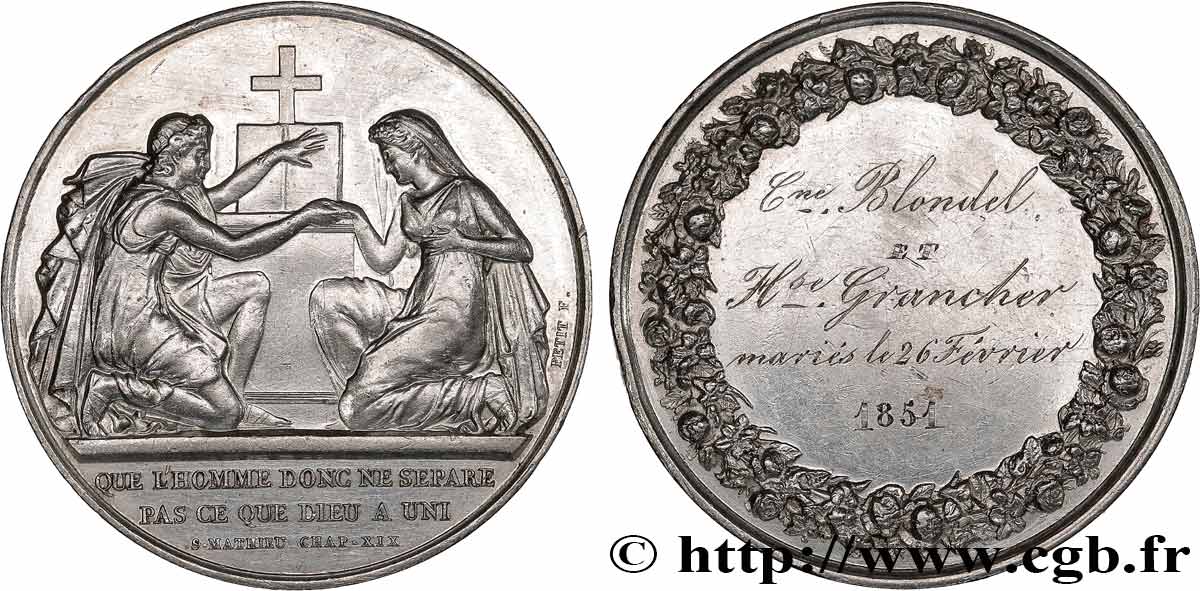 AMOUR ET MARIAGE Médaille de mariage, Evangile de St Mathieu fme_763901 ...