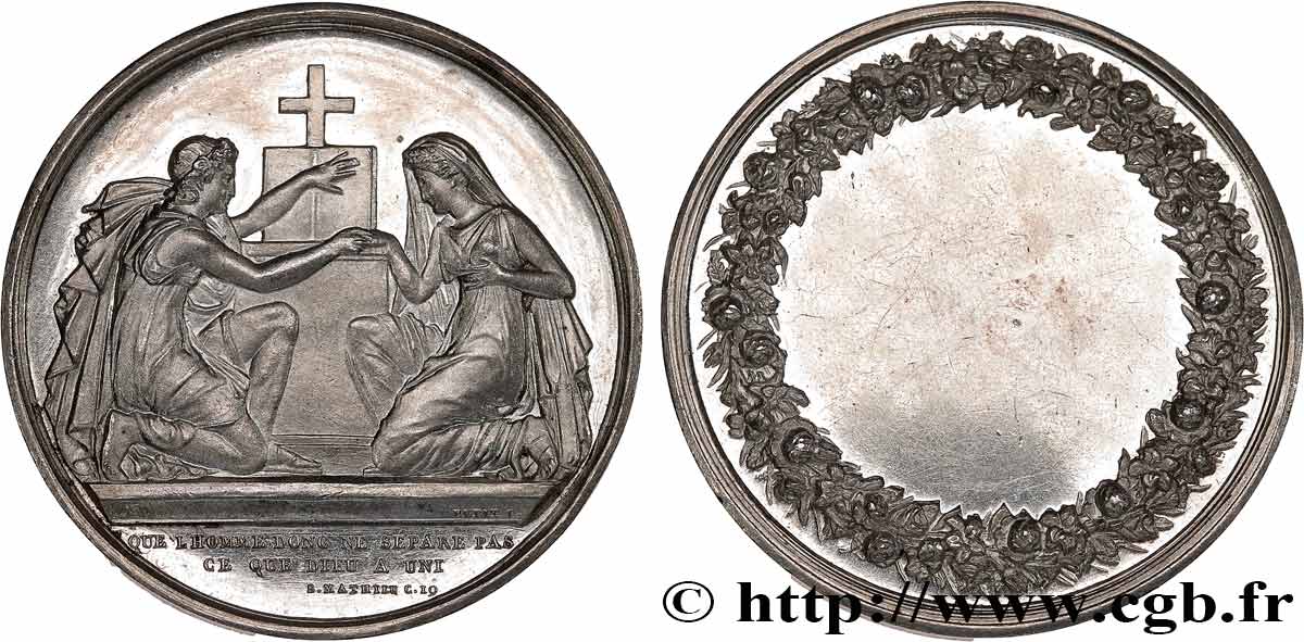 AMOUR ET MARIAGE Médaille de mariage, Evangile de St Mathieu fme_763972 ...