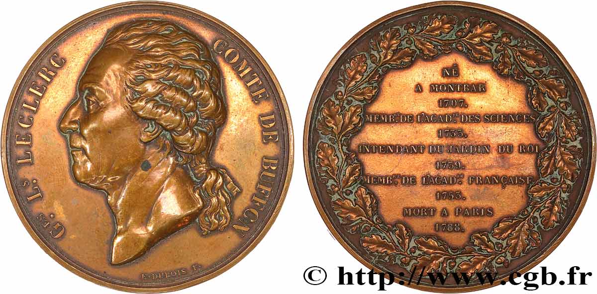 SCIENCE & SCIENTIFIC Médaille, Georges-Louis Leclerc de Buffon fme ...