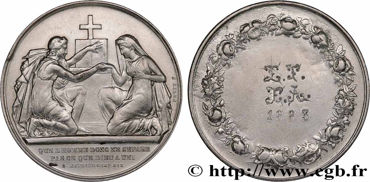 AMOUR ET MARIAGE Médaille de mariage, Evangile de St Mathieu fme_773406 ...