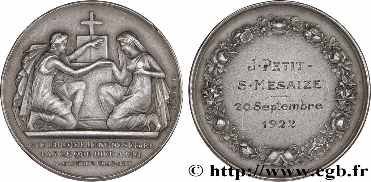 AMOUR ET MARIAGE Médaille de mariage, Evangile de St Mathieu fme_773628 ...