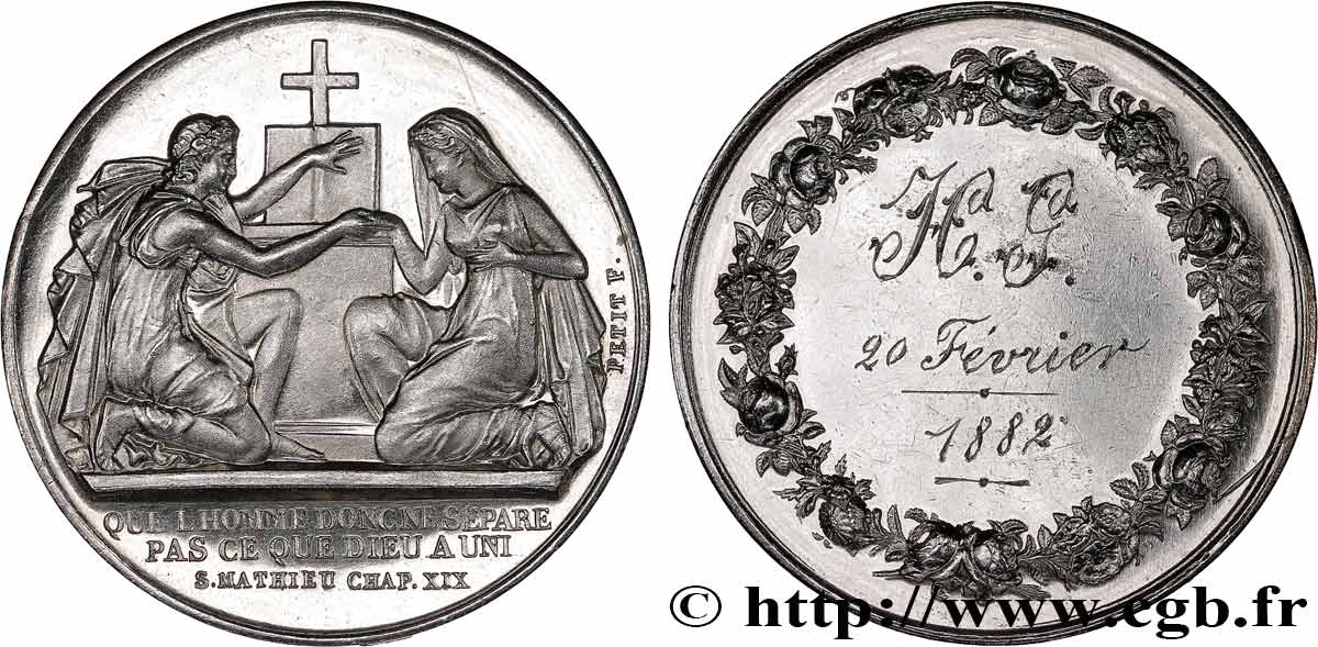 AMOUR ET MARIAGE Médaille de mariage, Evangile de St Mathieu fme_773645 ...
