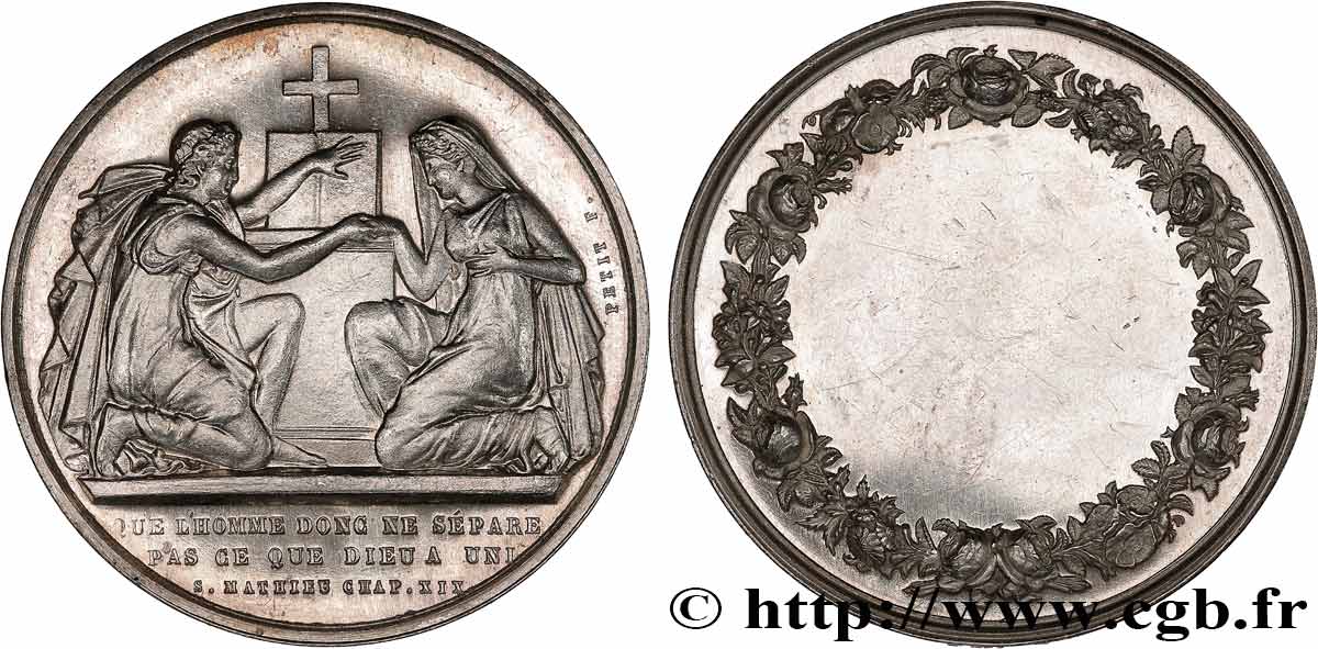 AMOUR ET MARIAGE Médaille de mariage, Evangile de St Mathieu fme_773964 ...