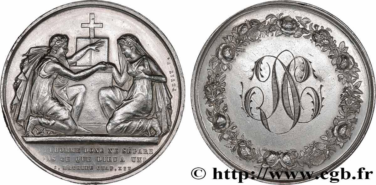 AMOUR ET MARIAGE Médaille de mariage, Evangile de St Mathieu fme_774035 ...