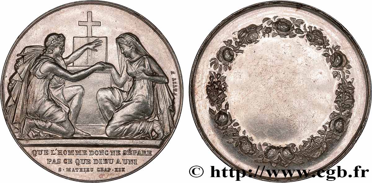 LOVE AND MARRIAGE Médaille de mariage, Evangile de St Mathieu fme ...